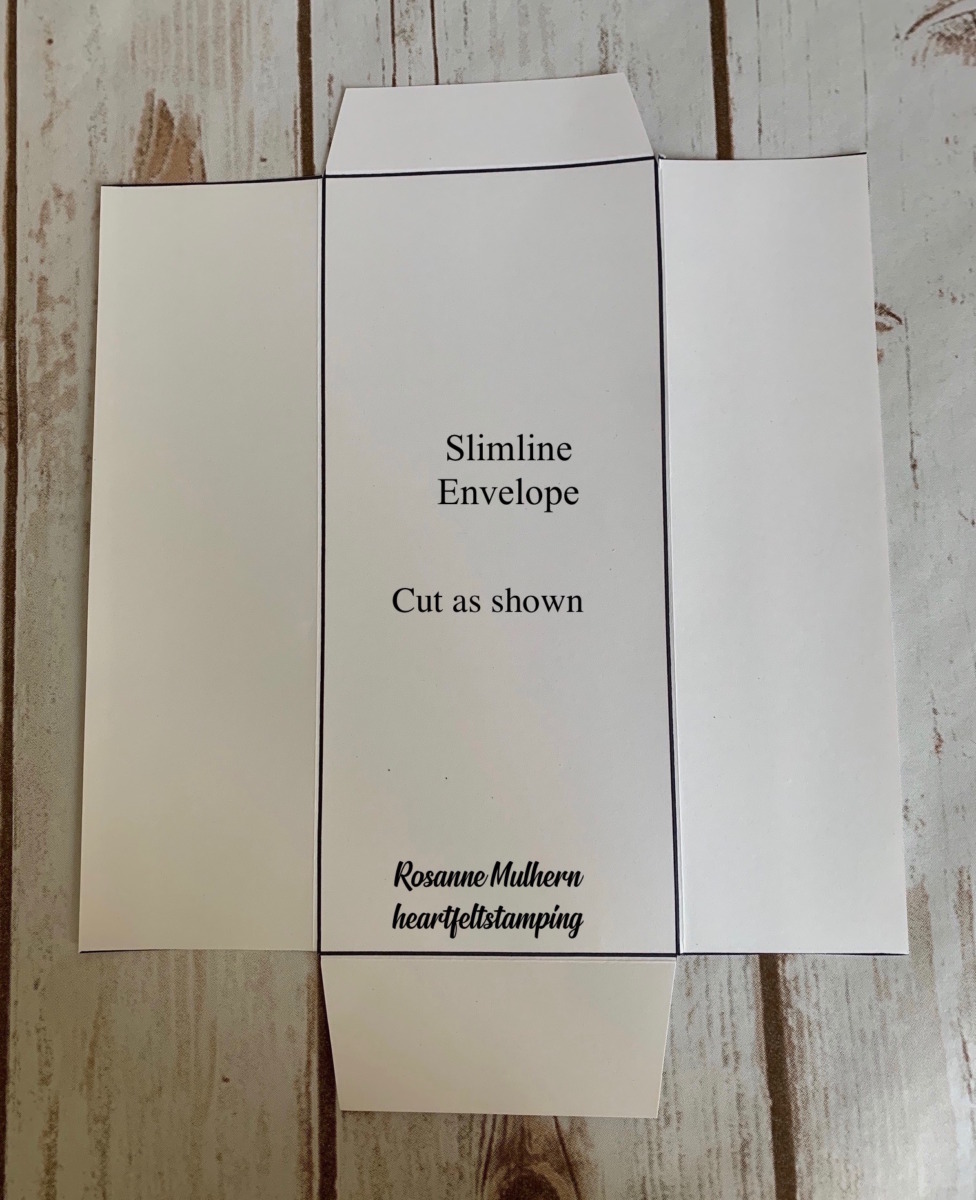 Slimline Envelope Template -Rosanne Mulhern - Heartfelt Stamping